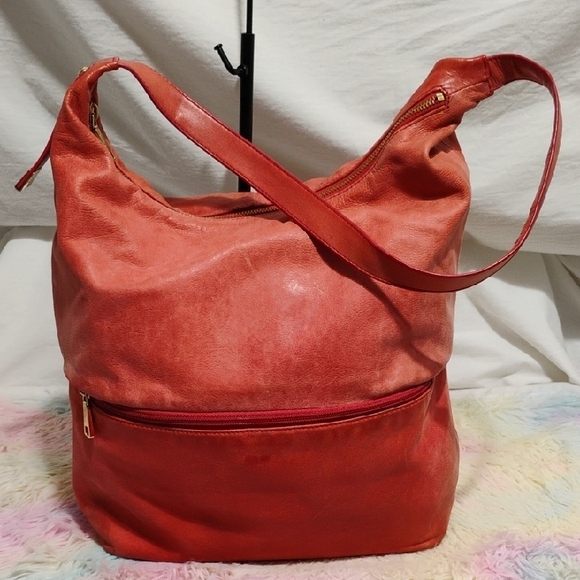 HOBO | Bags | Hobo Red Leather Joyce Hobo Bag With Slouchy Silhouette ...